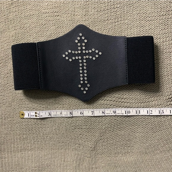 Hot Topic | Accessories | Goth Rhinestone Cross Studded Corset Belt ...